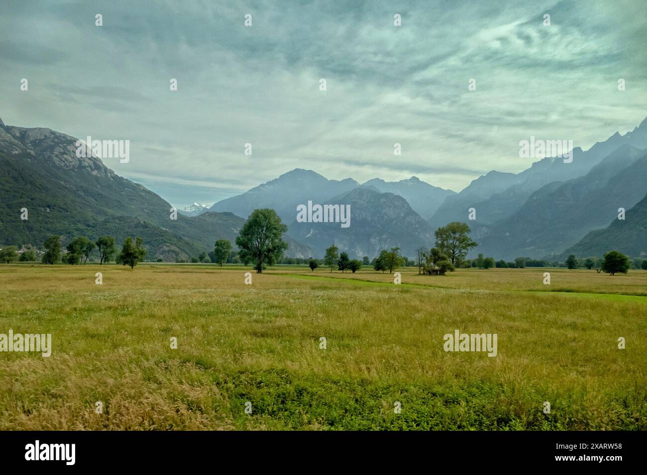 Italian Alpine vally near Sorico Stock Photo - Alamy