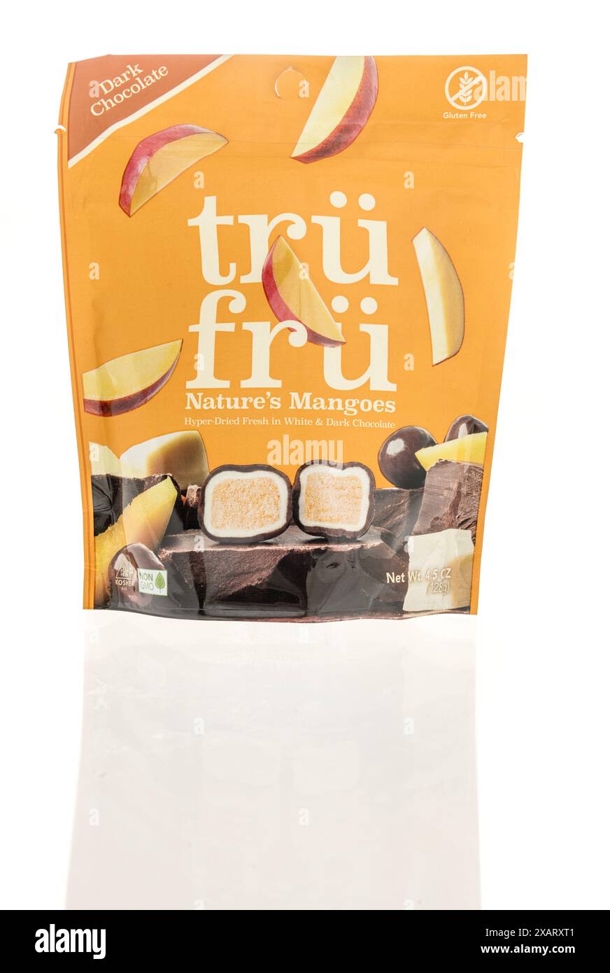 Winneconne, WI - 27 April 2024: A package of Tru Fru hyper dried mango ...