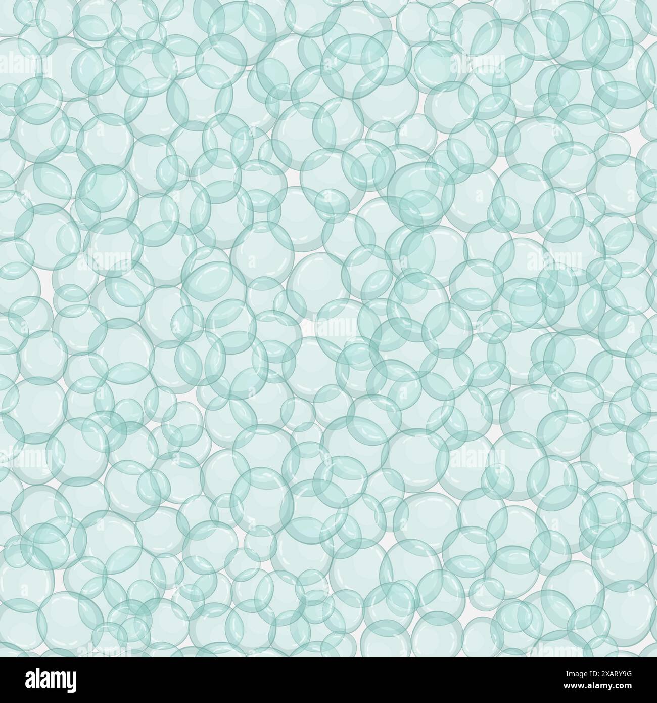 Water bubble realistic cartoon semi transparent seamless pattern Stock ...