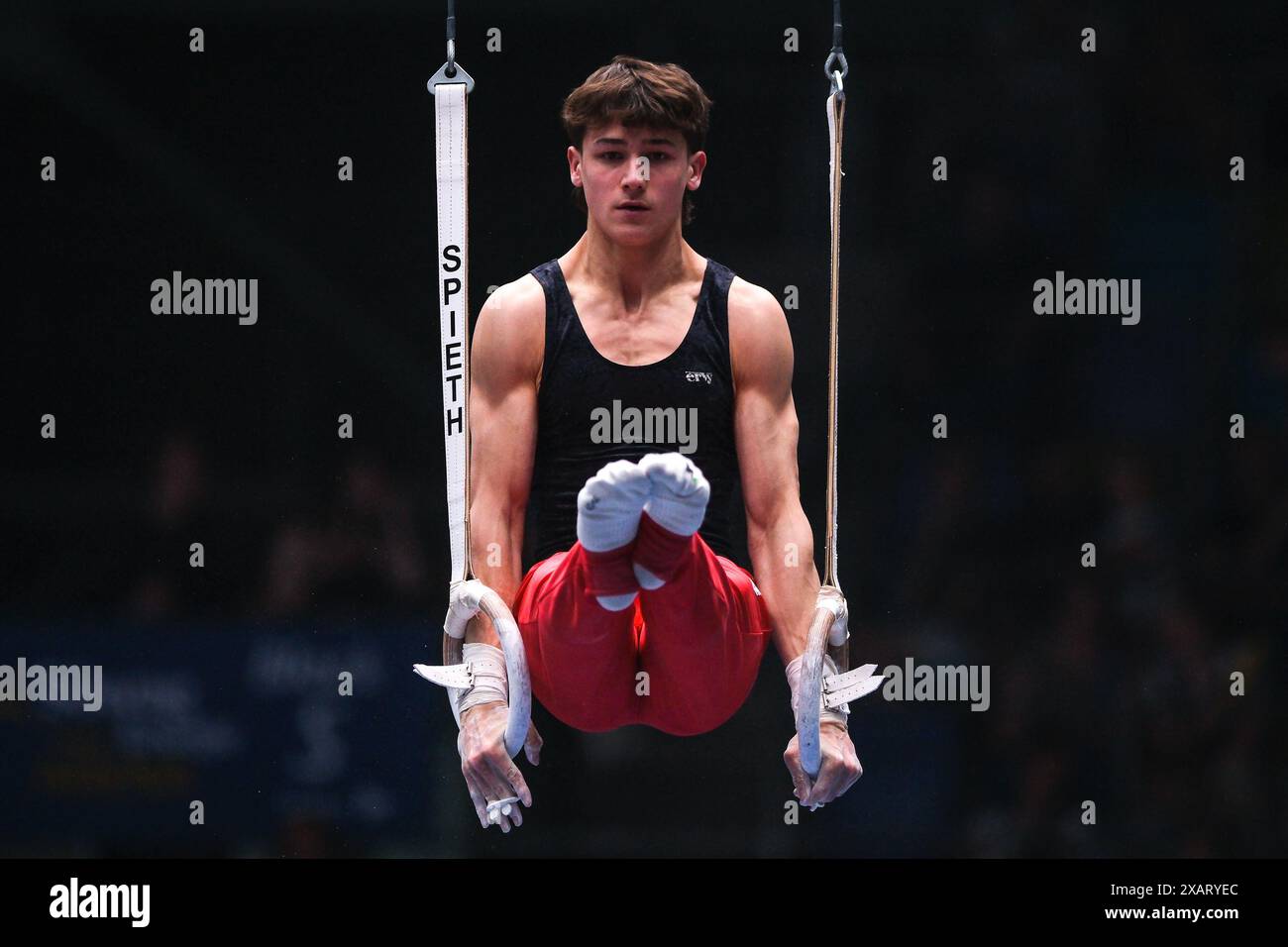 Timo Eder (MTV Ludwigsburg) turnt an den Ringen, Die Finals 2024 ...