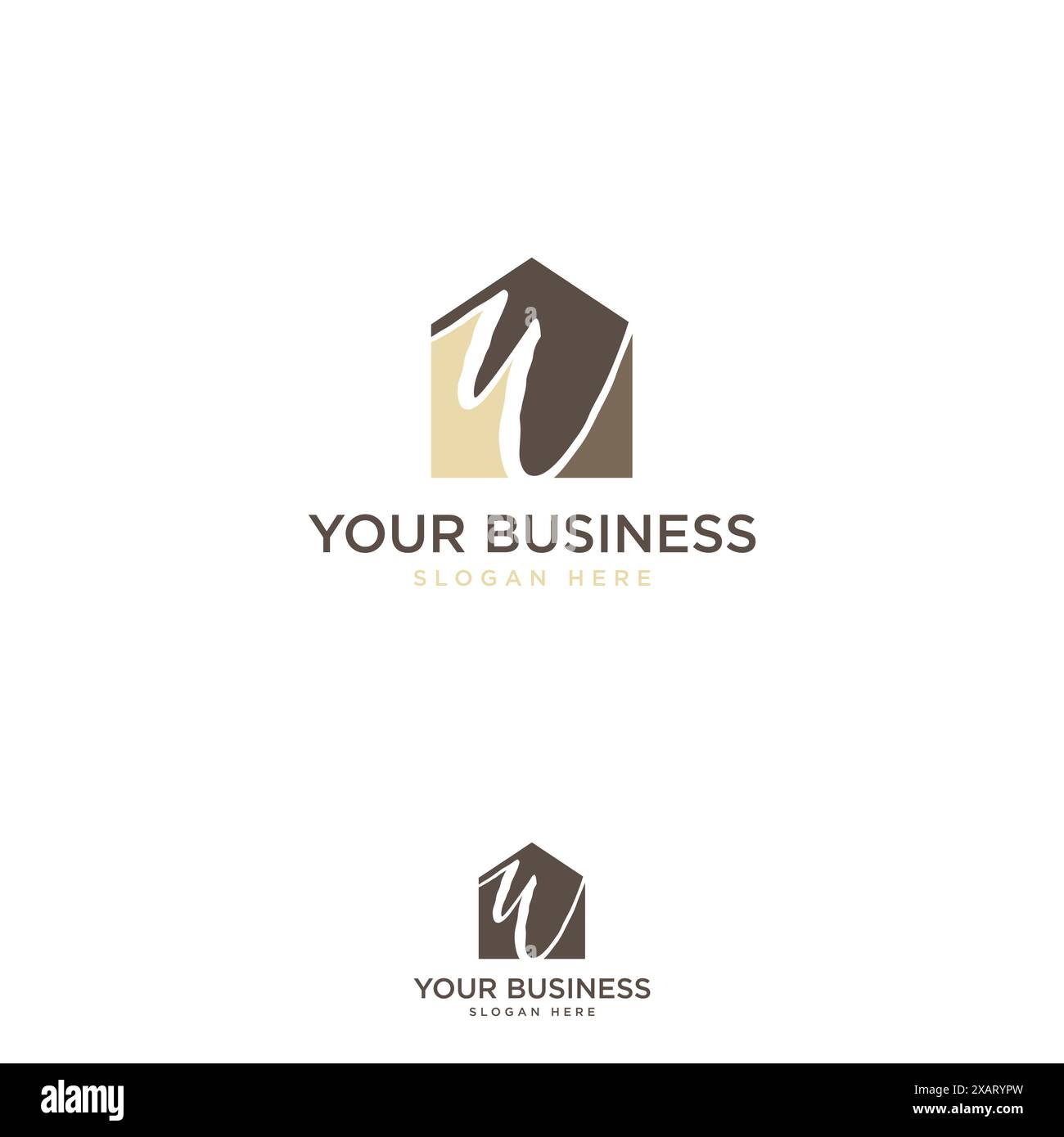 Abstract initial letter W and House logo applied for property ...
