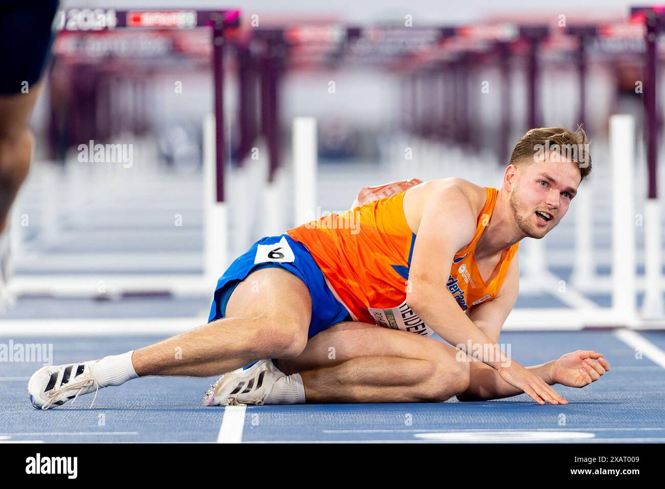 ROME, ITALY - JUNE 8: Mark Heiden of Netherlands competing in the 110m ...