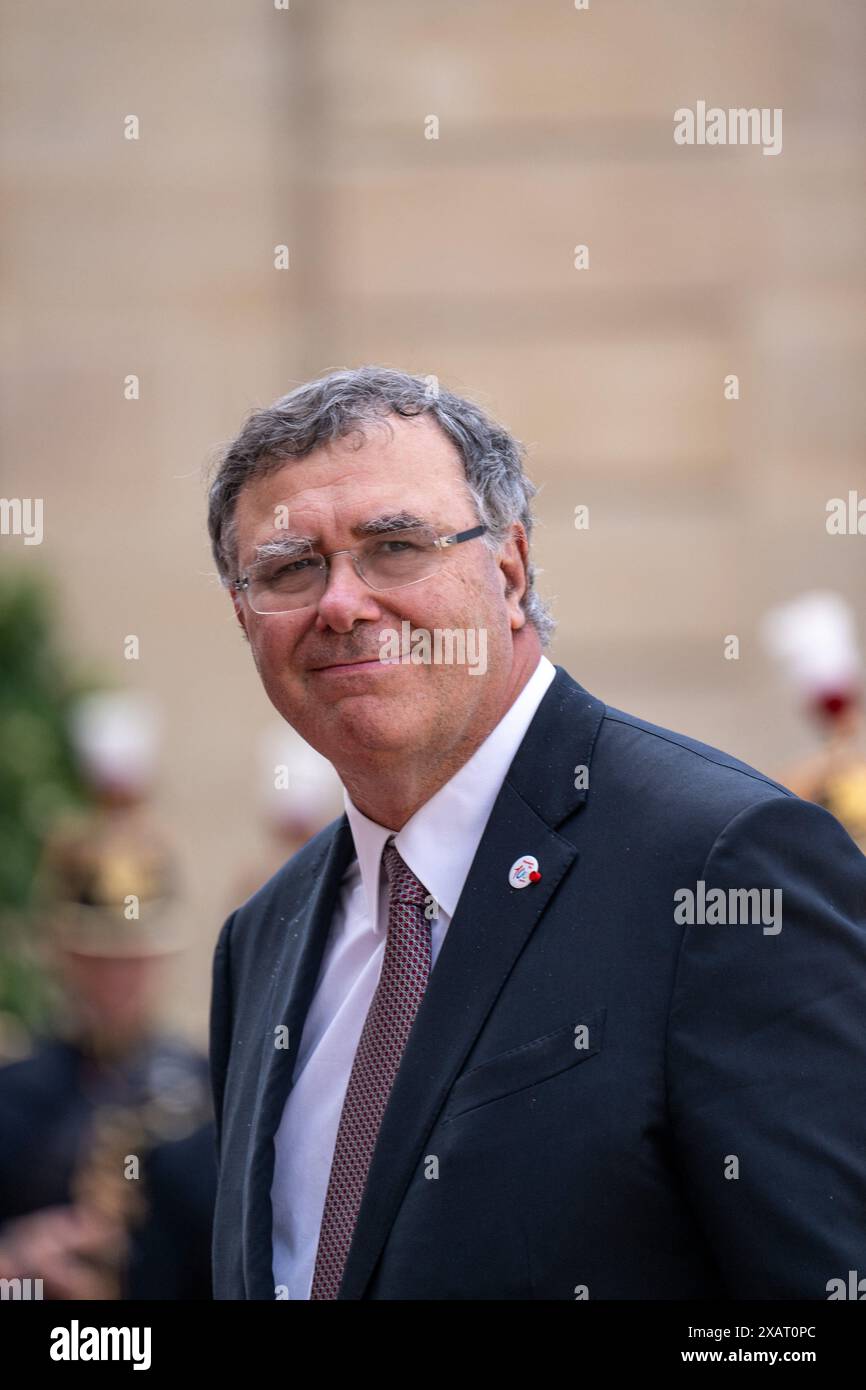 Paris, France. 08th June, 2024. CEO of Total Patrick Pouyanne arrives ...