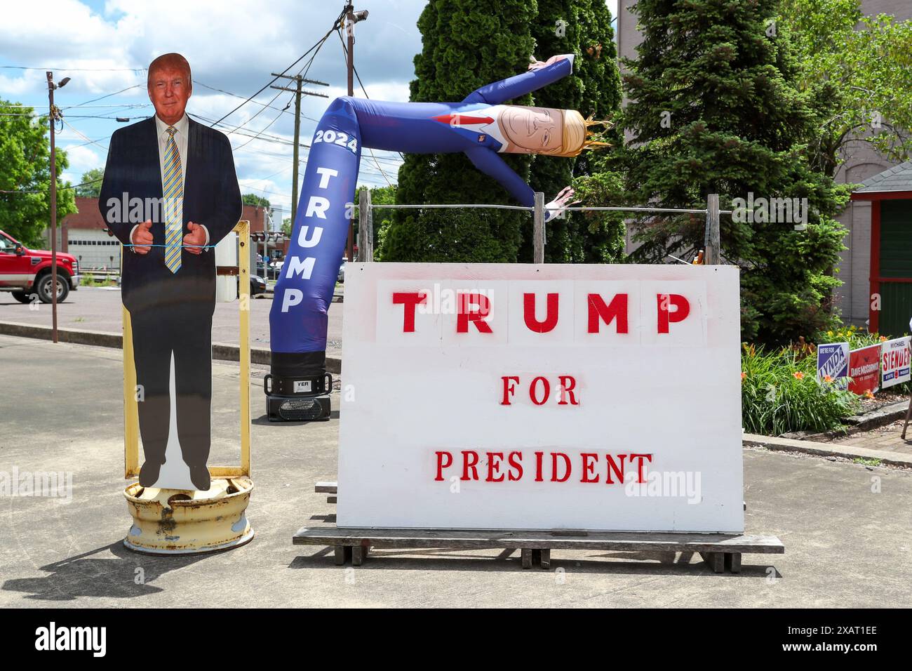 Danville, United States. 08th June, 2024. A life-sized cardboard Donald ...