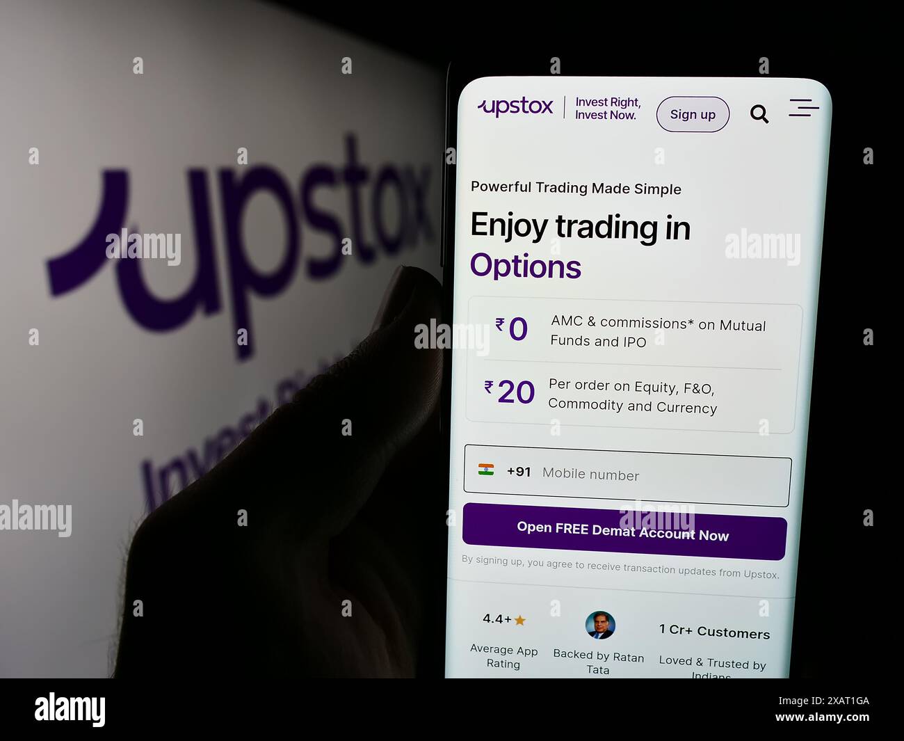 Upstox logo hi-res stock photography and images - Alamy