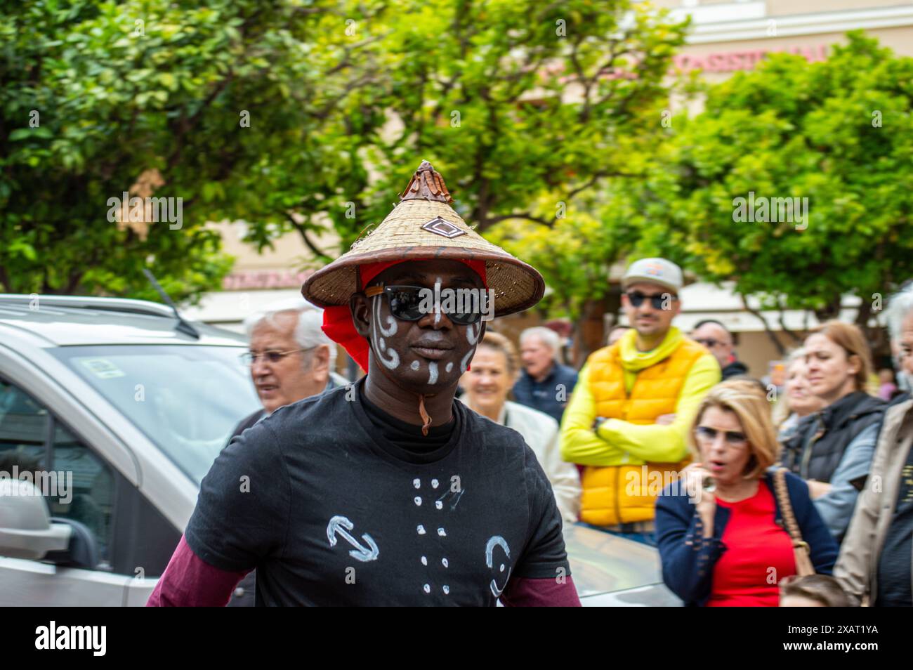 FUENGIROLA, SPAIN - MAY 1, 2024: The inaugural parade on International ...