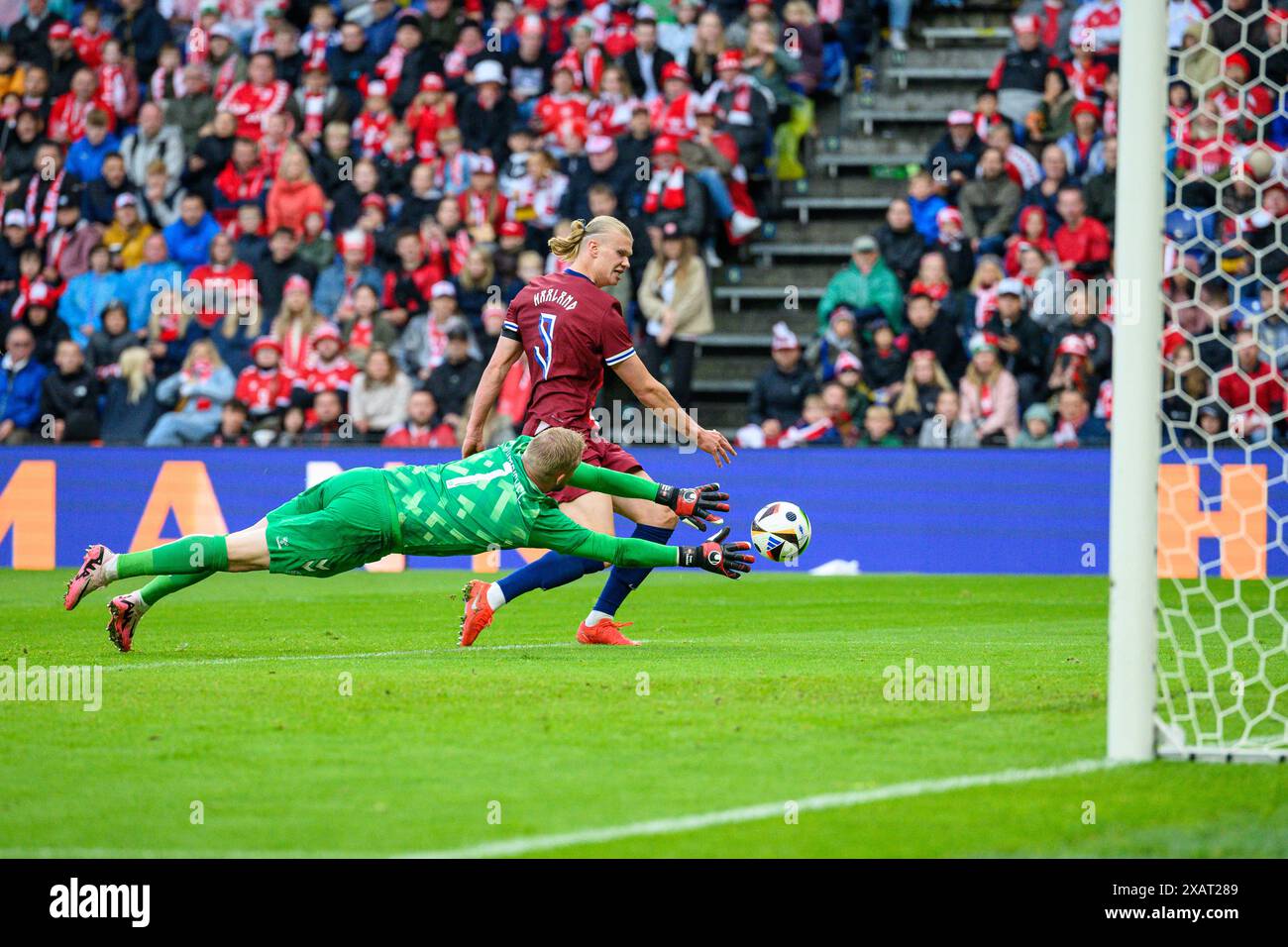 Brondby, Denmark. 8 June, 2024. Pictured left to right, 1 (DEN ...