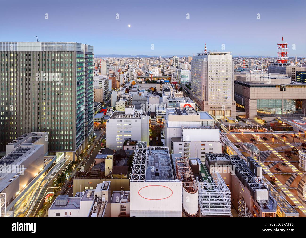 Nagoya, Japan city skyline at dusk Stock Photo - Alamy