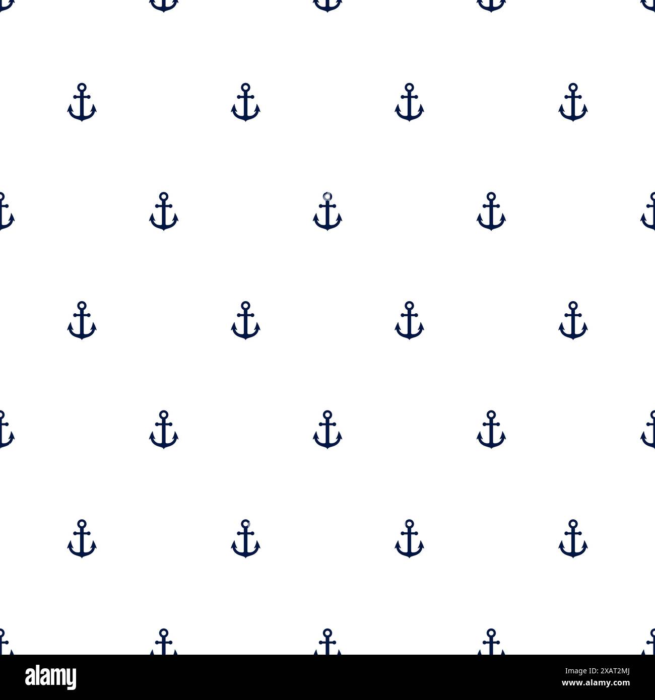 Seamless pattern with anchor. Sail strip. Sailing. Repeated sea anchors ...
