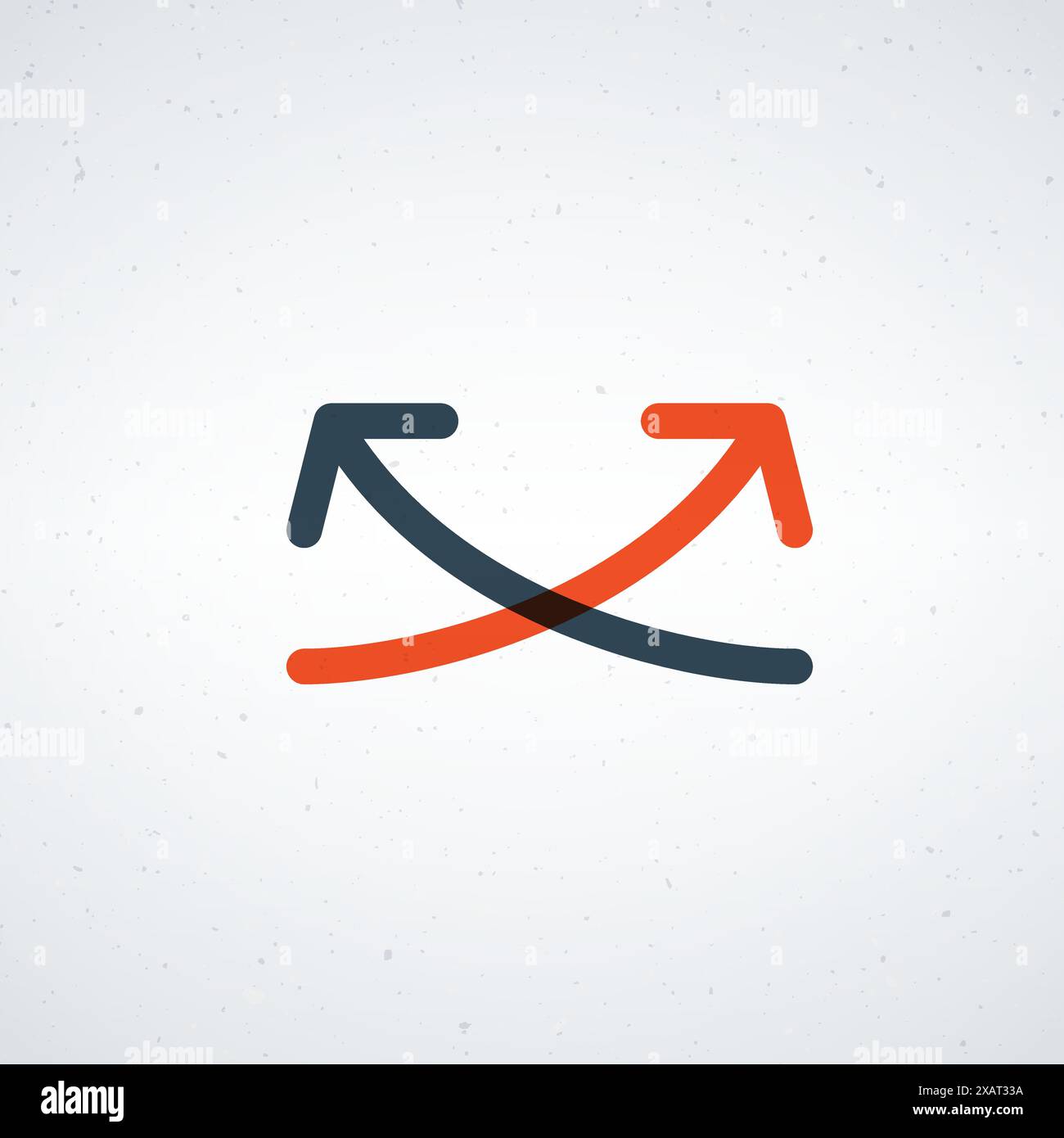 Two crossed arrows up, upward linear arrows. strategy direction. Stock ...