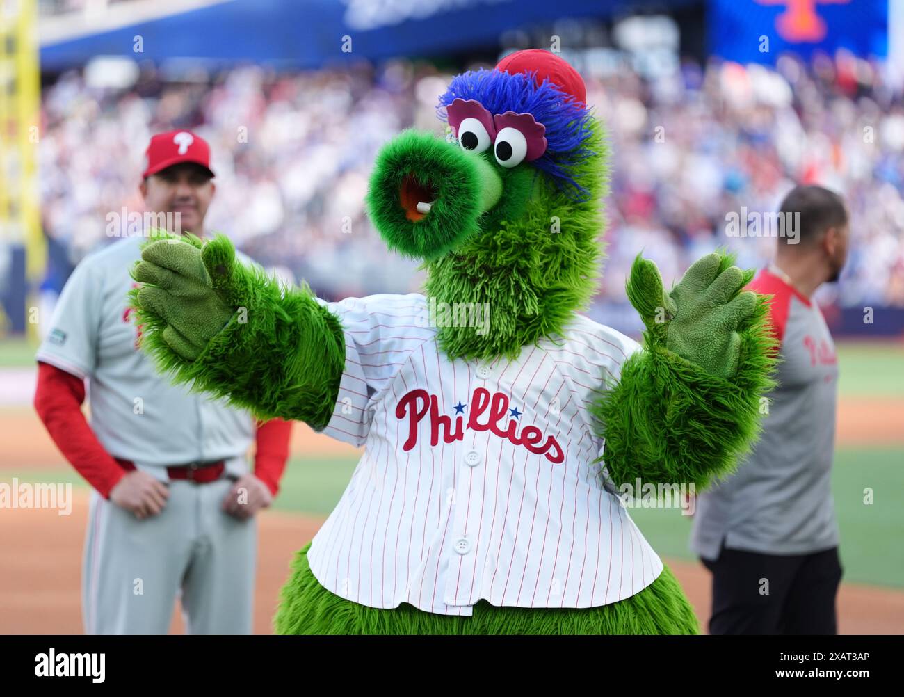 Philadelphia Phillies' mascot Phillie Phanatic on day one of the MLB ...