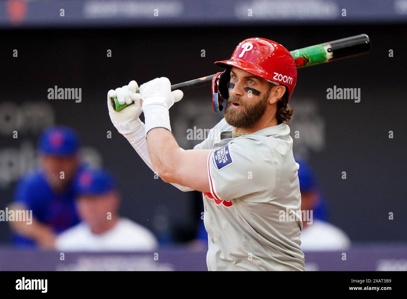 Philadelphia Phillies' Bryce Harper in action on day one of the MLB ...