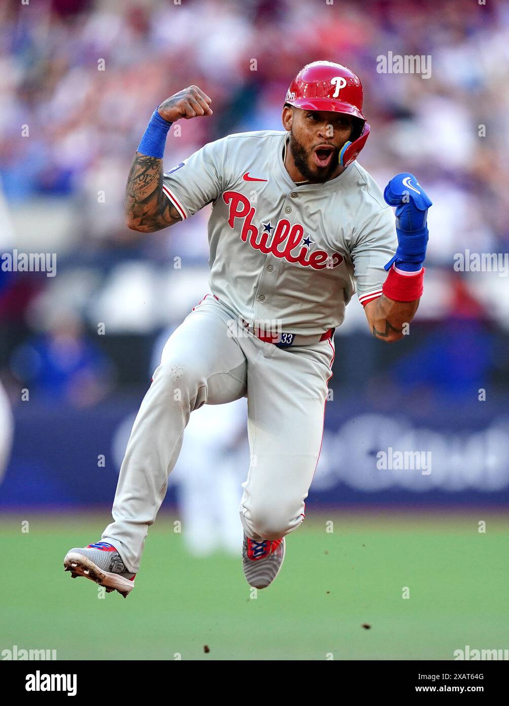 Philadelphia Phillies' Edmundo Sosa celebrates on day one of the MLB ...