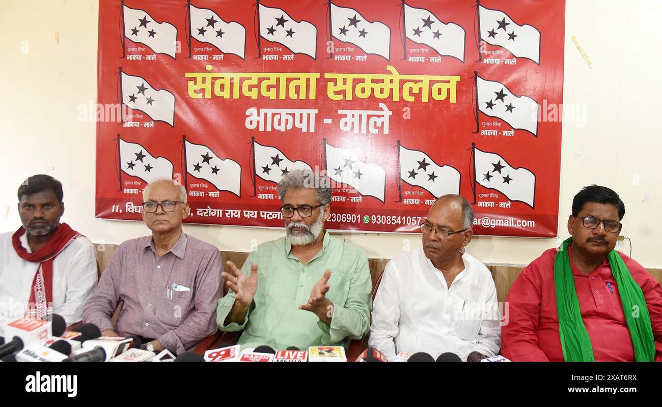 PATNA, INDIA - JUNE 8: CPI-ML general secretary Dipankar Bhattacharya ...