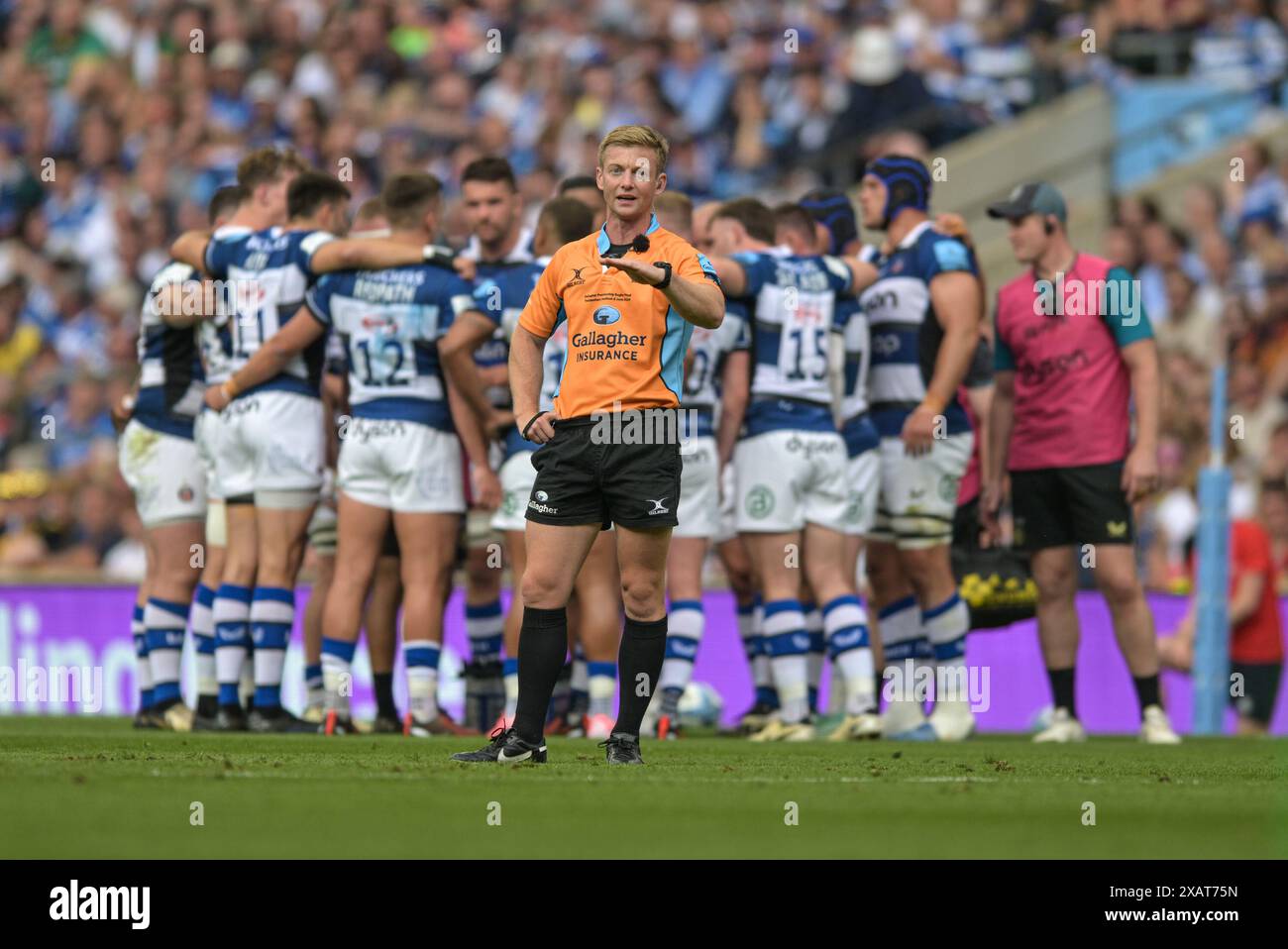 Christophe Ridley reviews an incident on the large screen during the ...