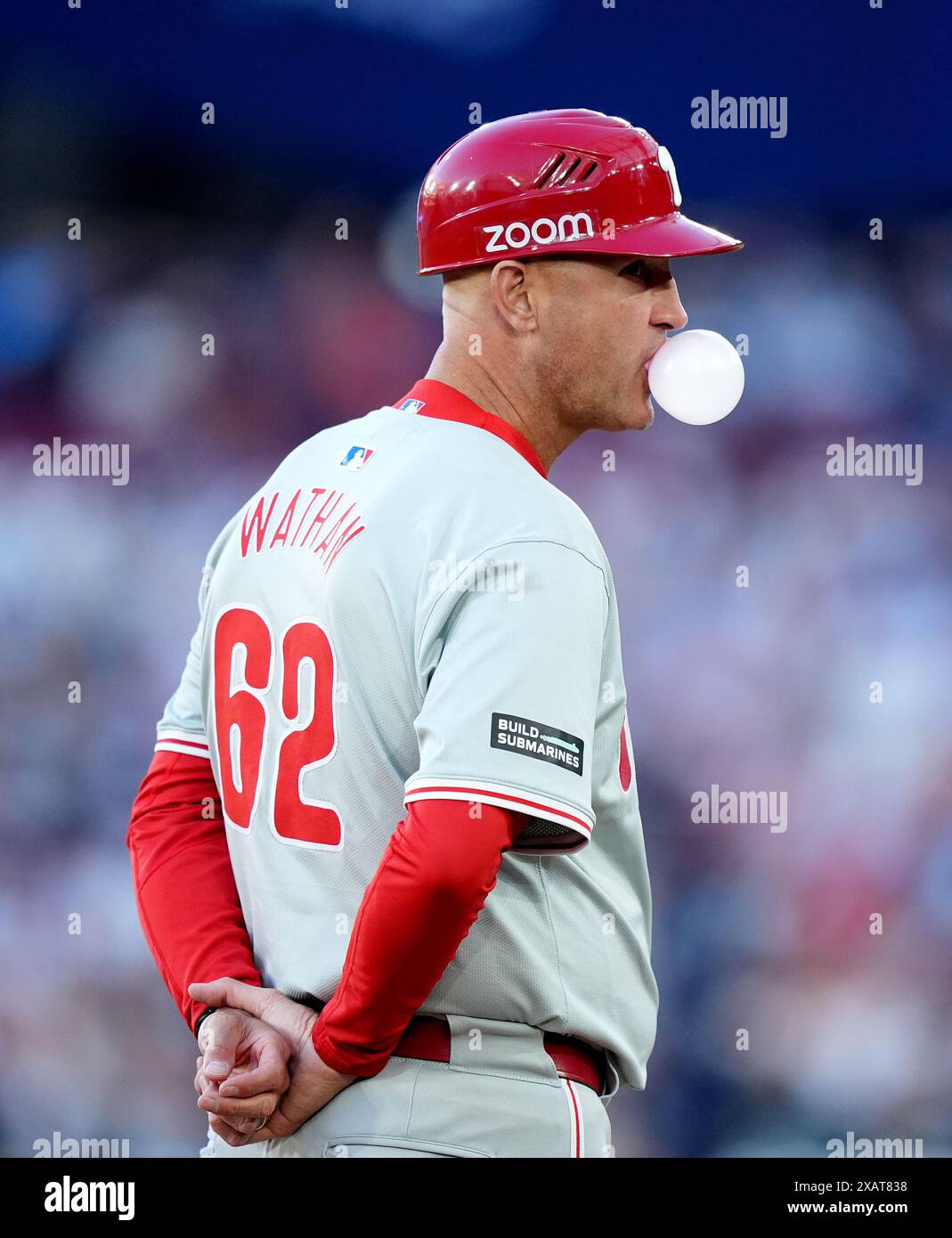 Philadelphia Phillies' Dusty Wathan on day one of the MLB London Series ...