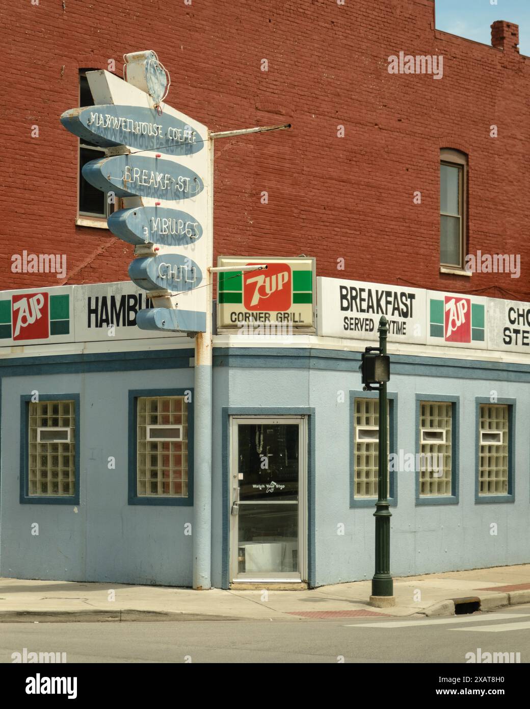 Corner Grill vintage signs in Bowling Green, Ohio Stock Photo - Alamy