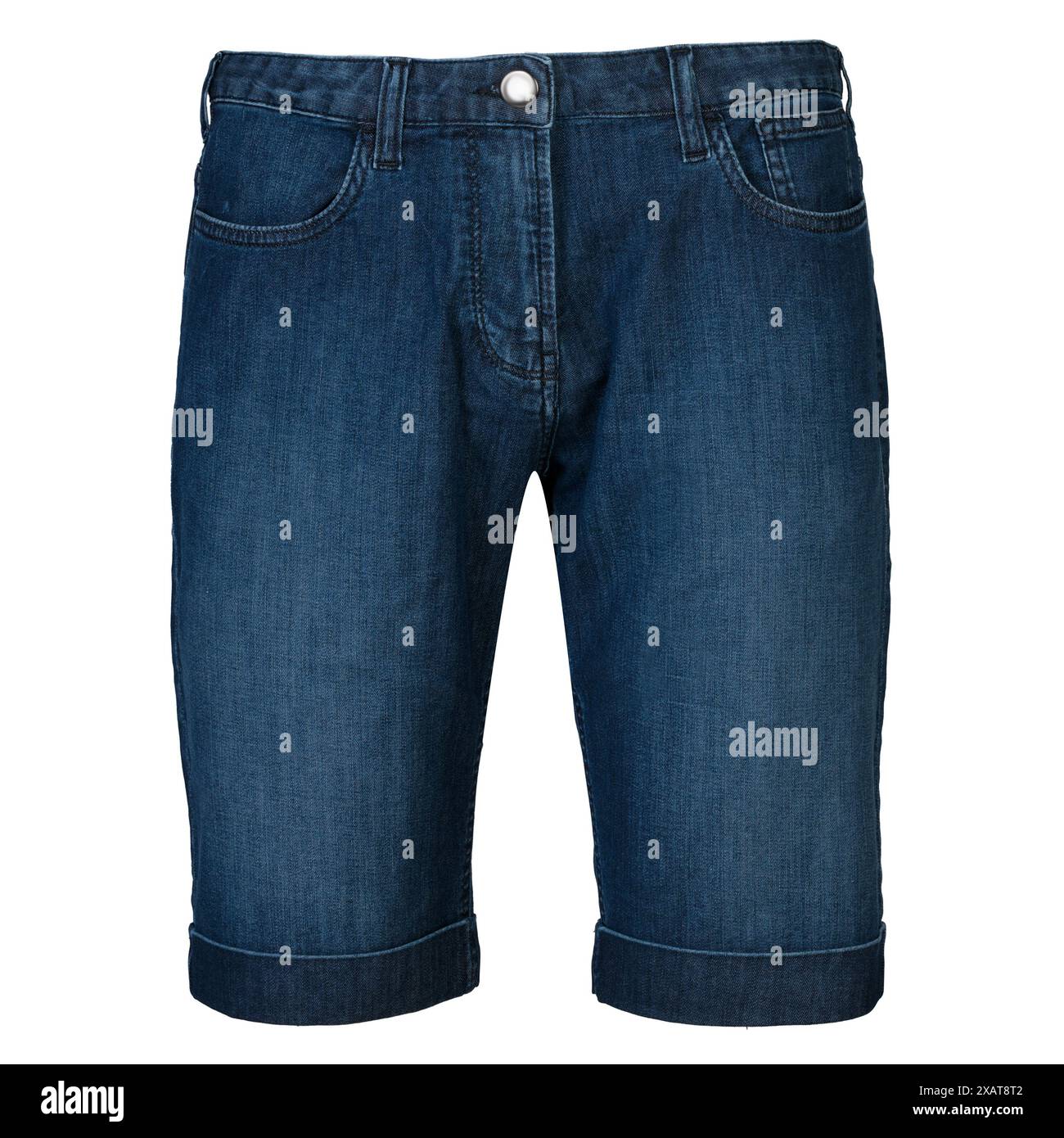 Denim Shorts Front View Stock Photo - Alamy