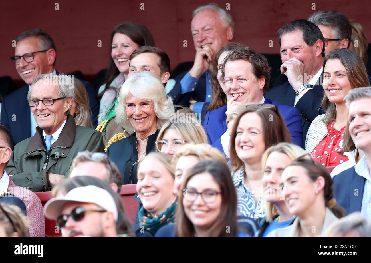 Queen Camilla and Tom Parker Bowles attending the Queen's Reading Room ...