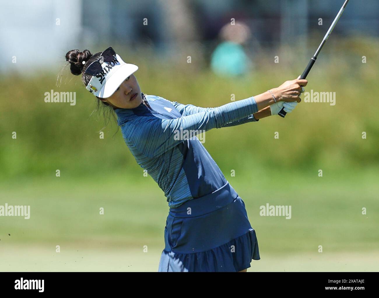Galloway, NJ, USA. 8th June, 2024. Grace Kim of Australia watches her ...