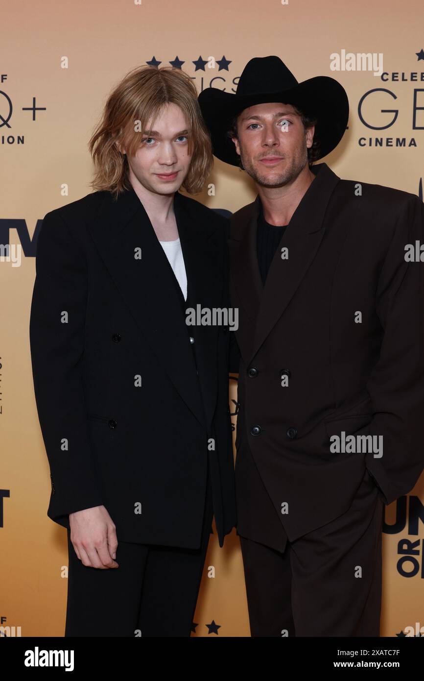 Charlie Plummer and Luke Gilford attends the Critics Choice Celebration ...