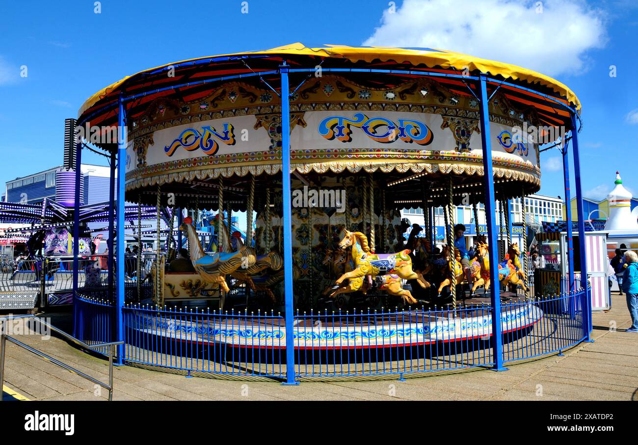 ENGLISH COASTAL PATH,CAROUSEL,CLARENCE PIER AMUSEMENT PARK AND FUNFAIR ...