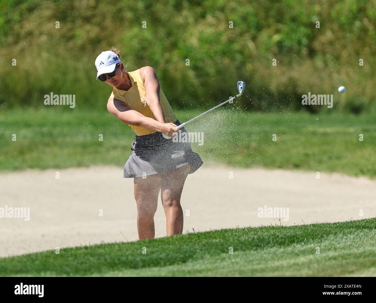Galloway, NJ, USA. 8th June, 2024. Linnea Strom of Sweden plays out of ...