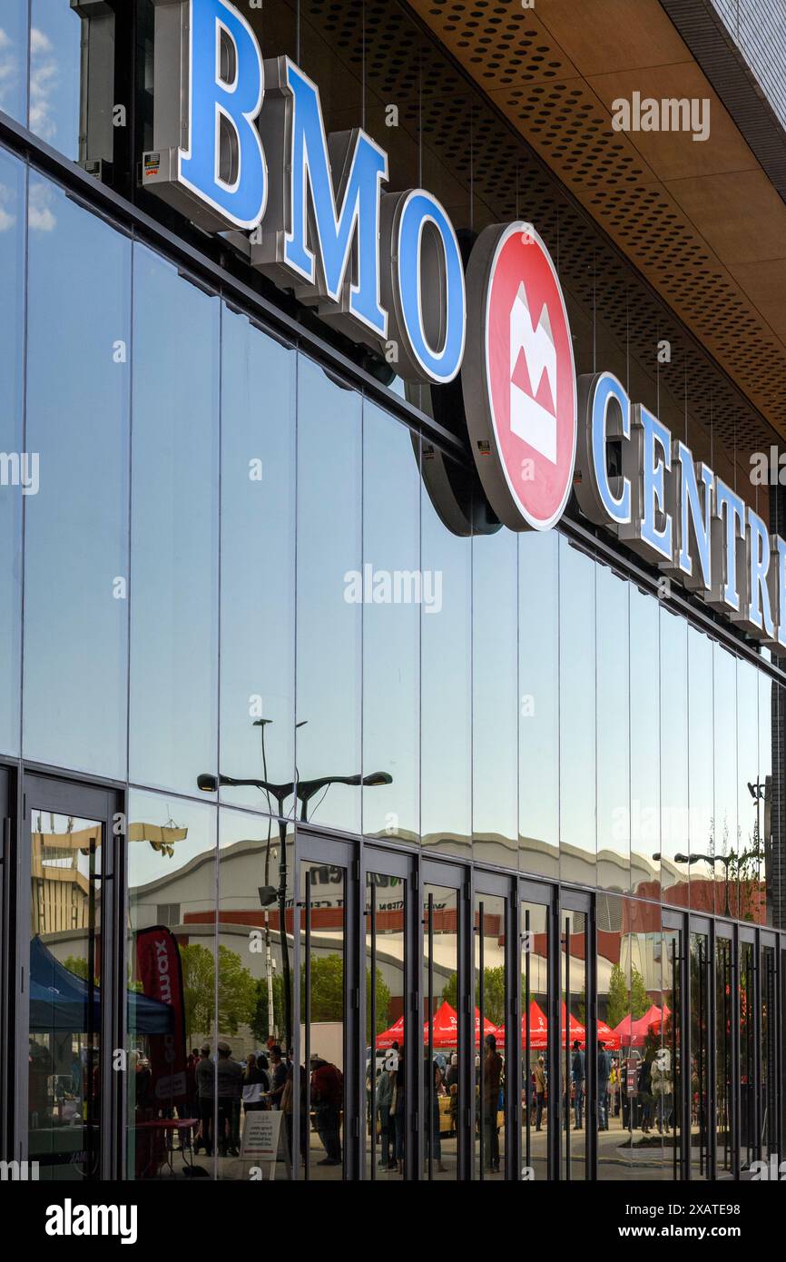 West entrance to the BMO Centre expansion building, Calgary, Alberta ...