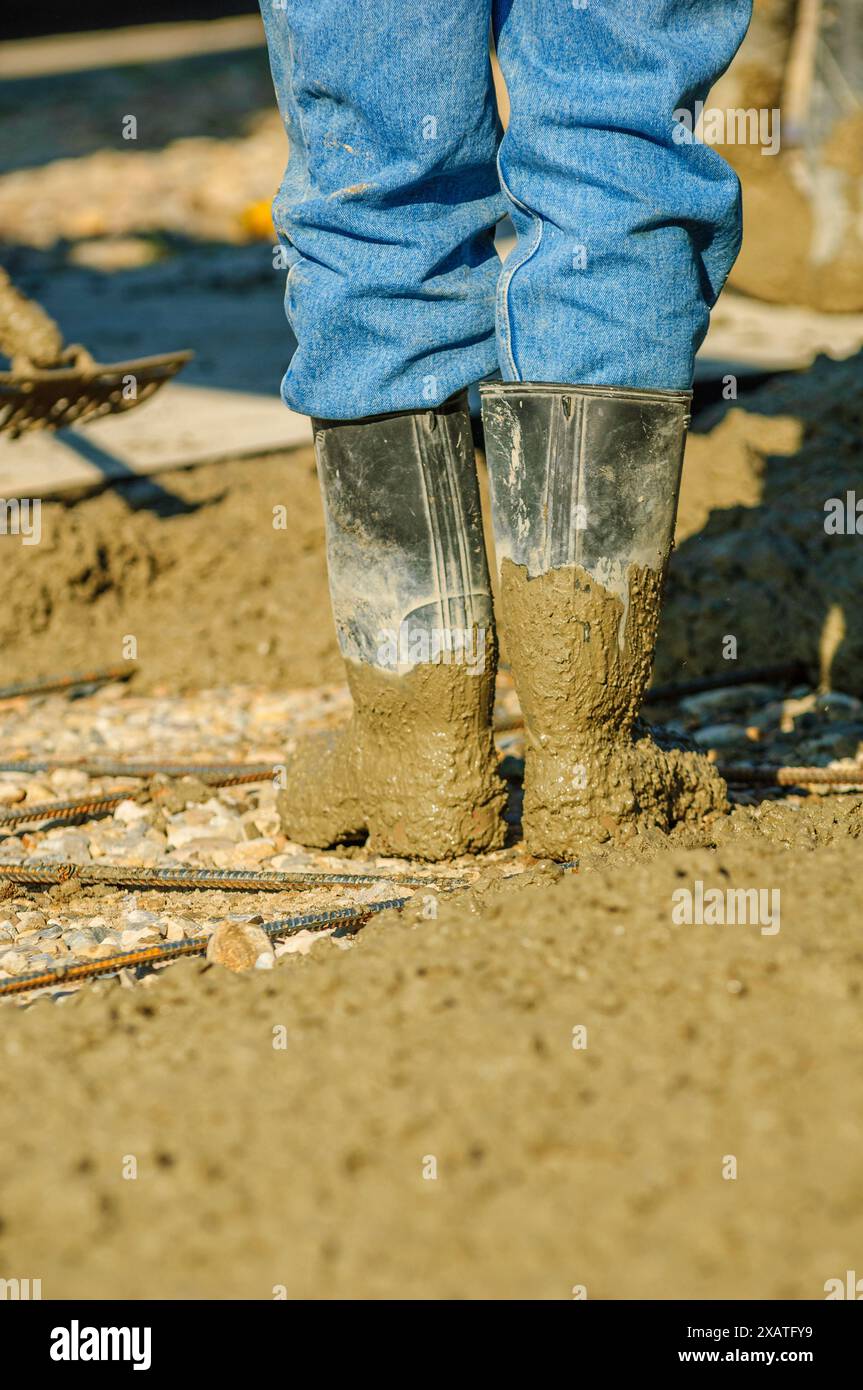 Rubber boots construction site hi-res stock photography and images - Alamy