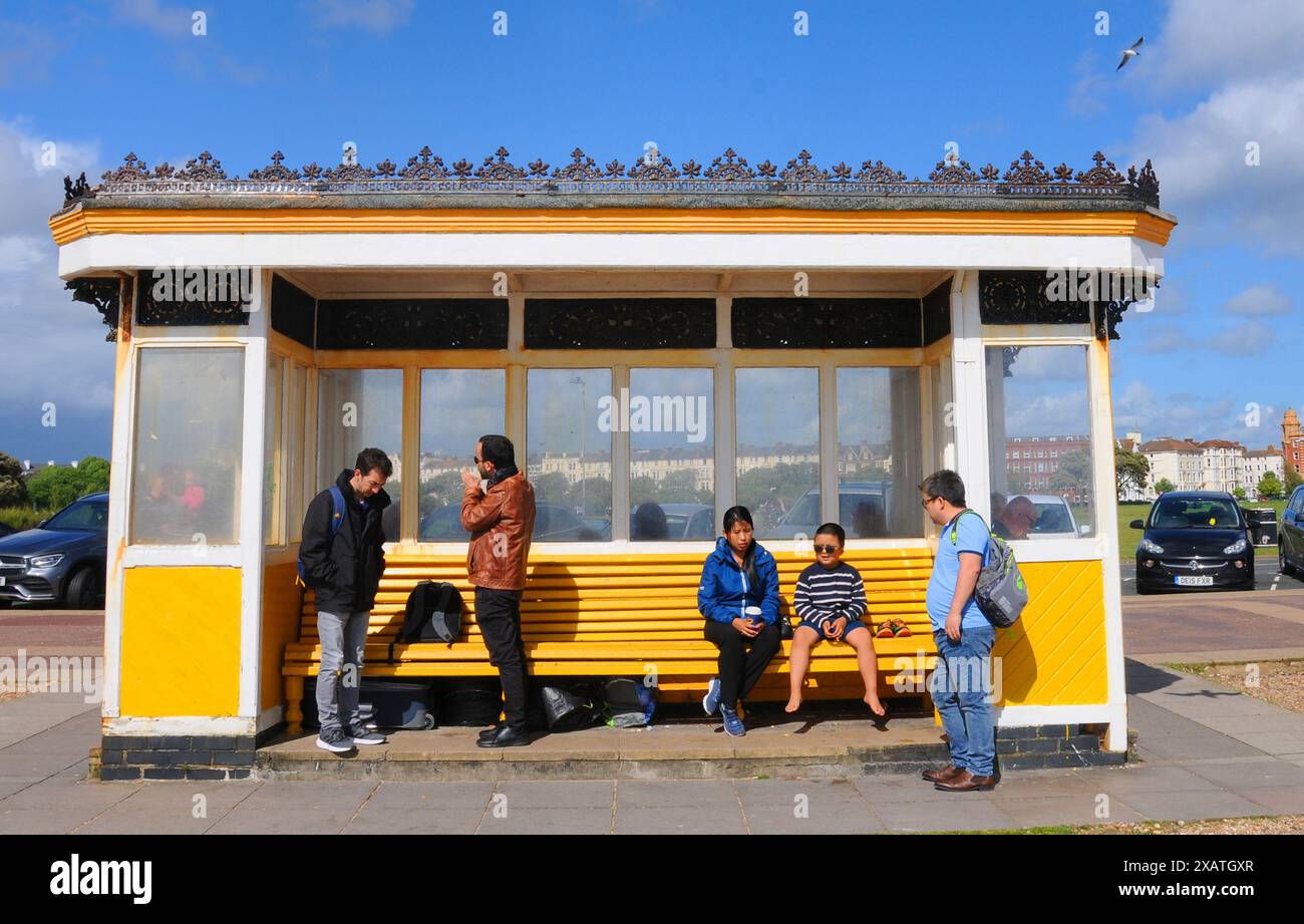ENGLISH COASTAL PATH. BEACH SHELTER, CLARENCE ESPLANADE,CLARENCE PIER ...