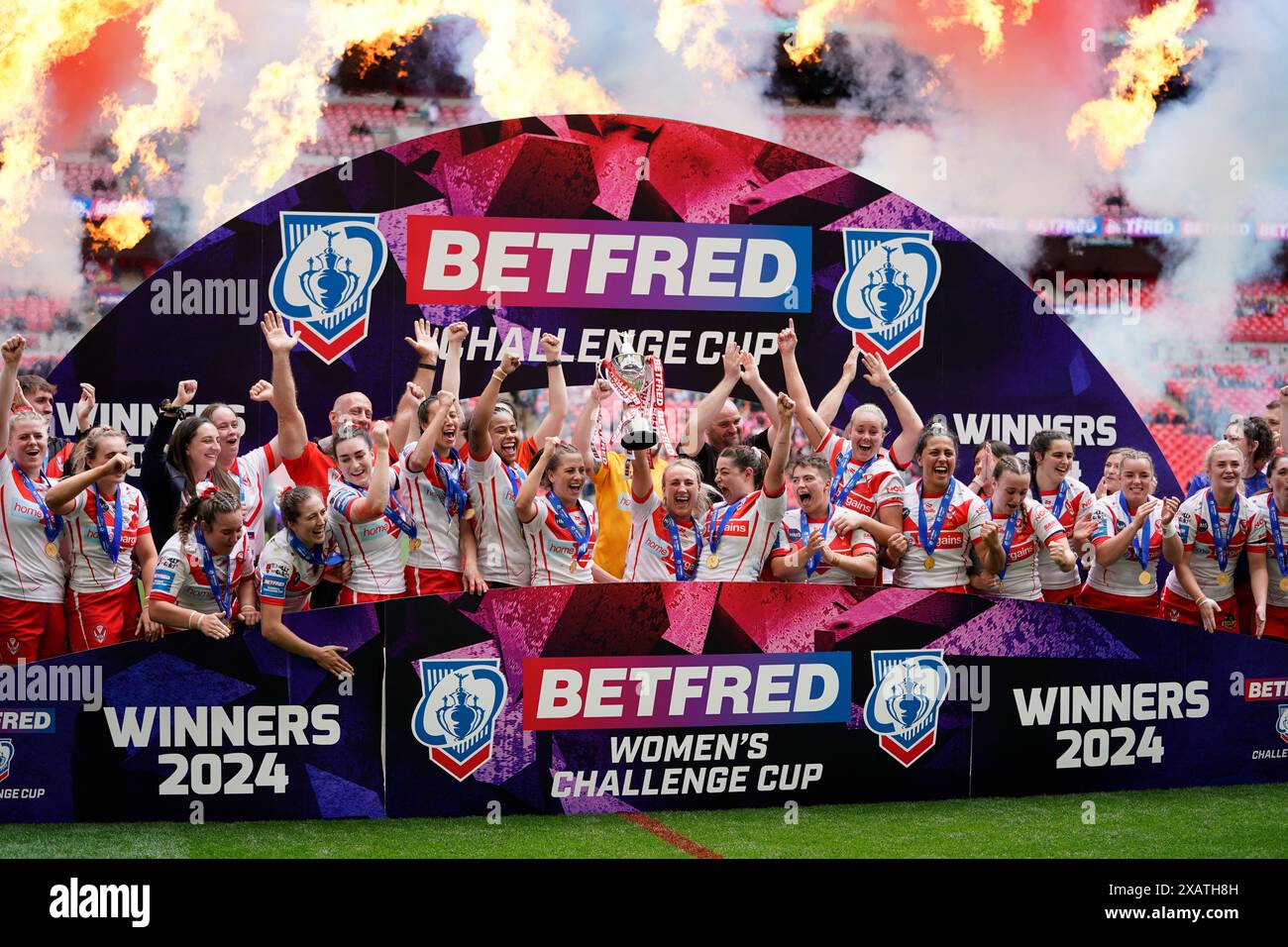Wembley, London, UK. 8th June, 2024. Betfred Women’s Challenge Cup ...