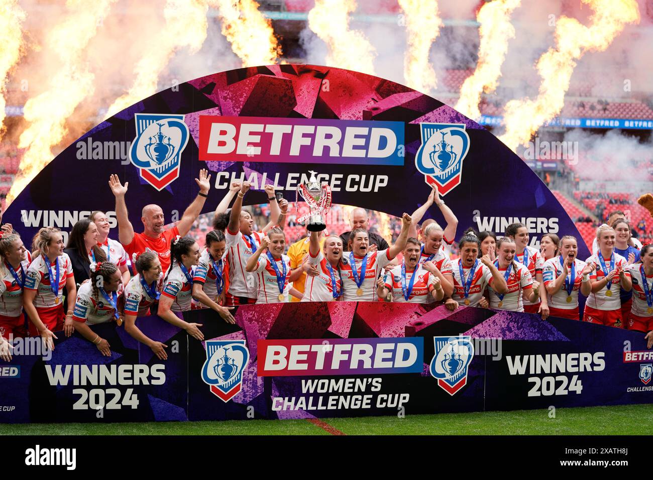 Wembley, London, UK. 8th June, 2024. Betfred Women’s Challenge Cup ...