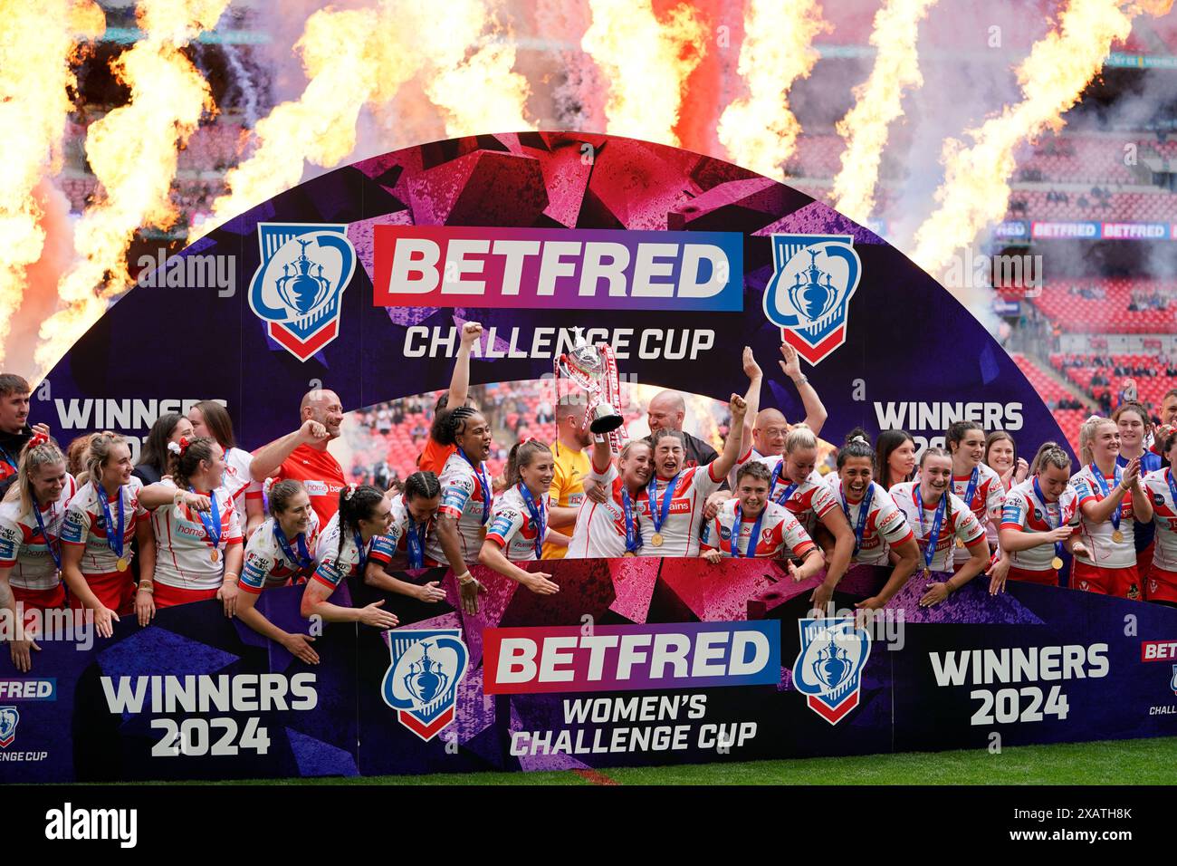 Wembley, London, UK. 8th June, 2024. Betfred Women’s Challenge Cup ...