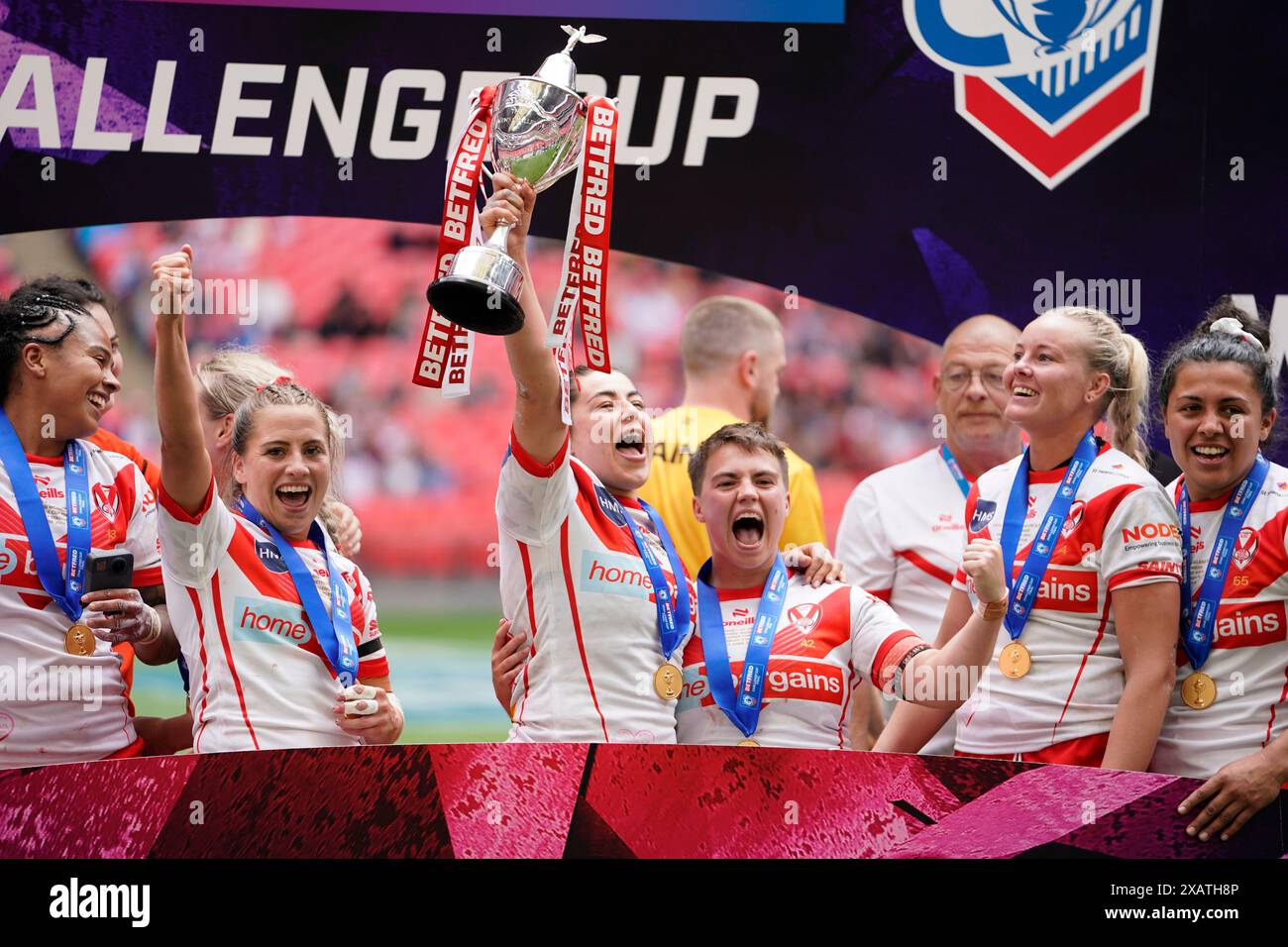 Wembley, London, UK. 8th June, 2024. Betfred Women’s Challenge Cup ...