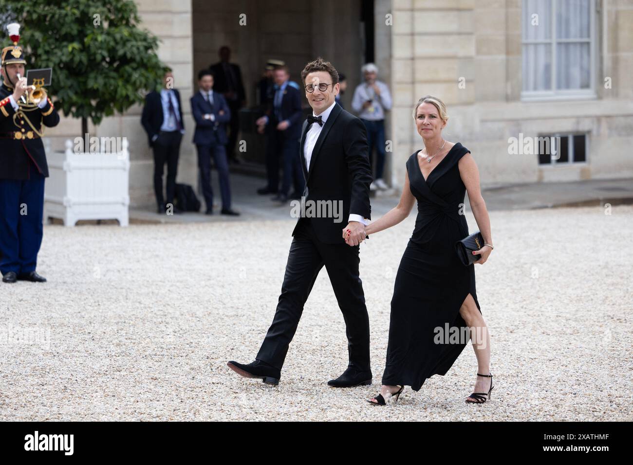 Paris, France. 08th June, 2024. Laurent Macron and his wife Sabine ...