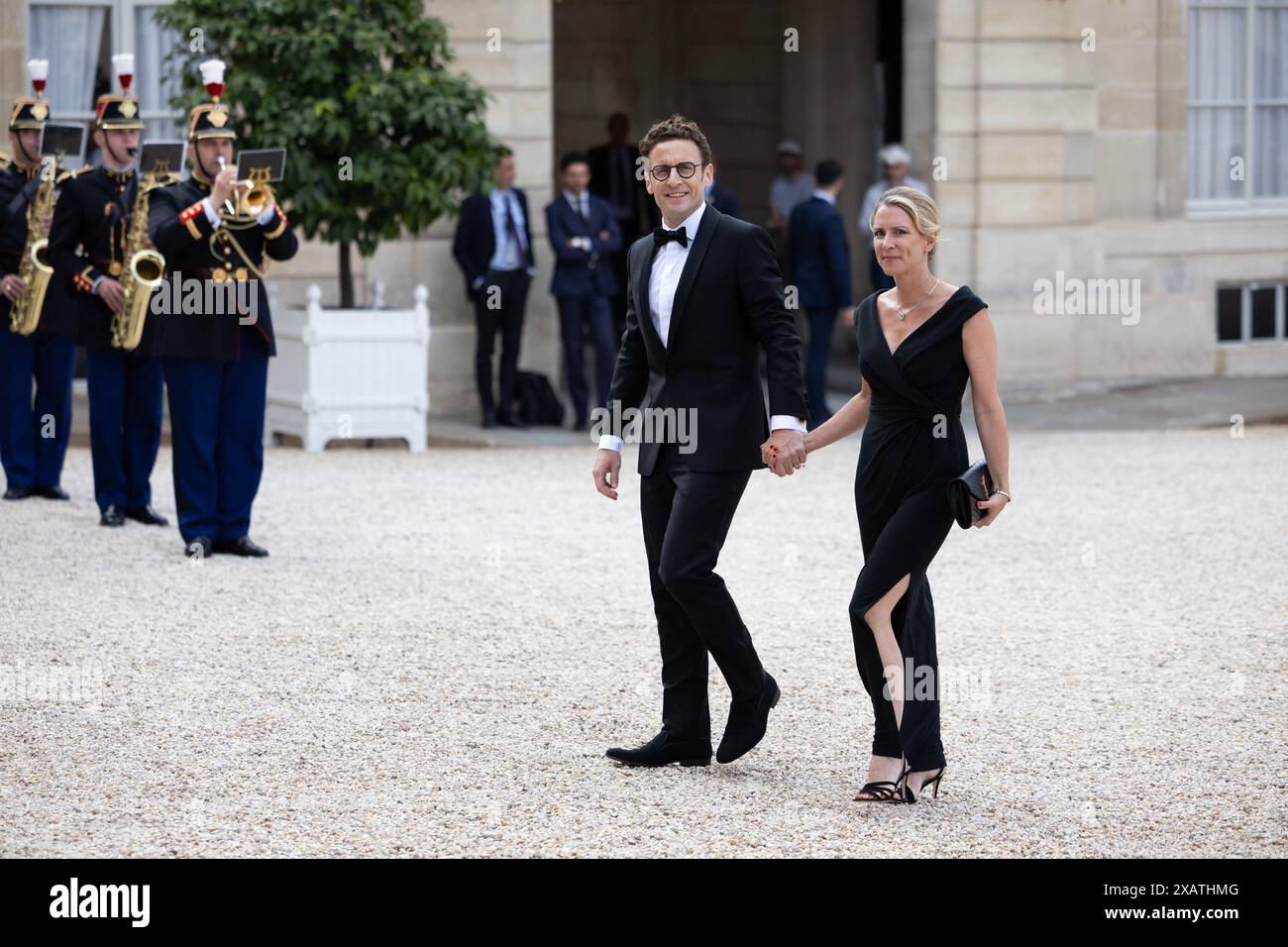 Paris, France. 08th June, 2024. Laurent Macron and his wife Sabine ...