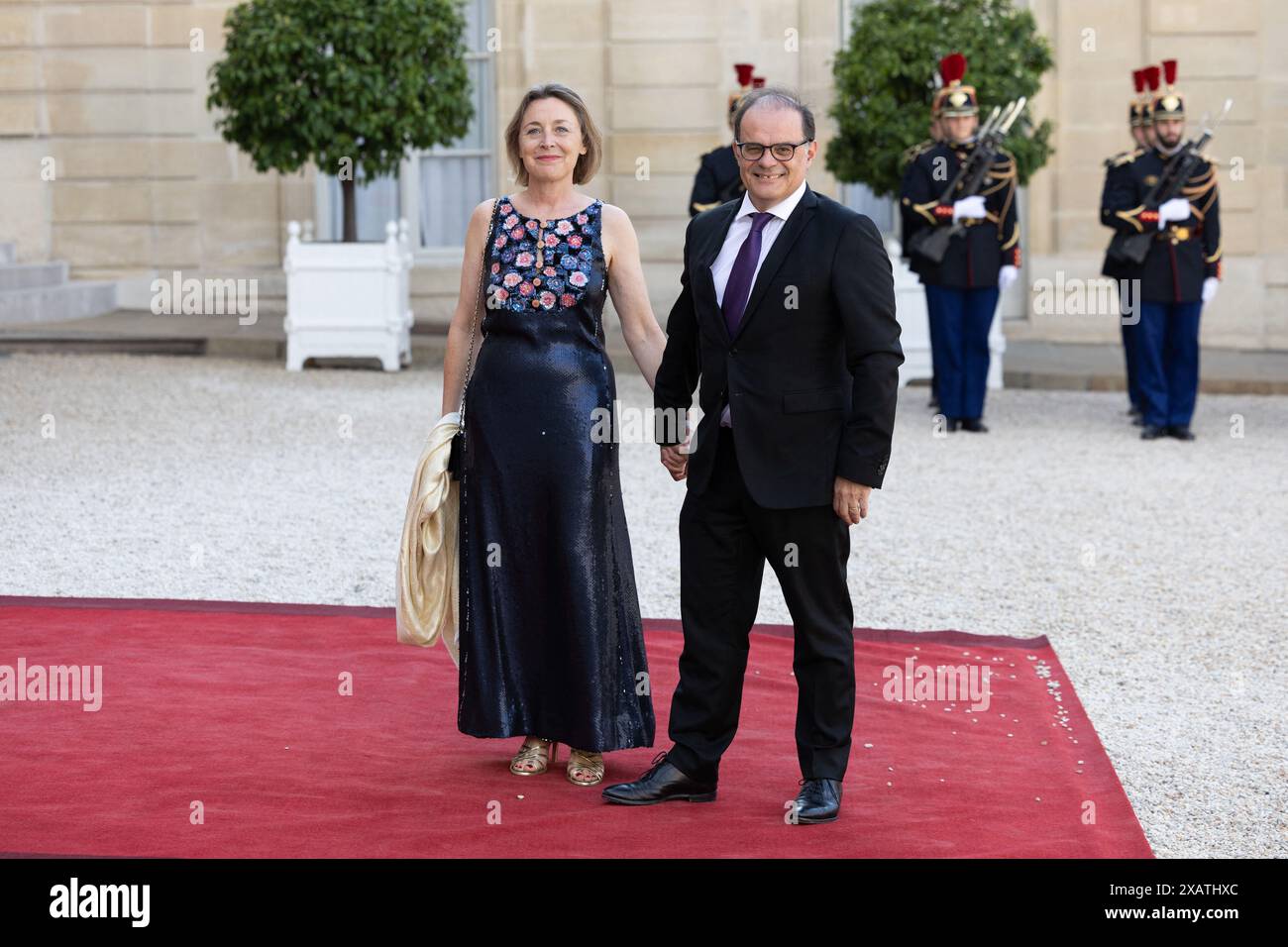 Paris, France. 08th June, 2024. Emmanuel Moulin and wife Laurence ...