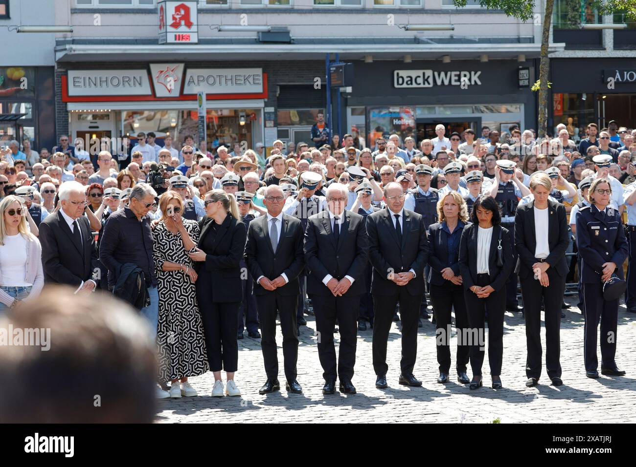 07.06.2024 Mannheim Gedenken nach tödlicher Messerattacke mit Schweigeminute BP Frank-Walter ...