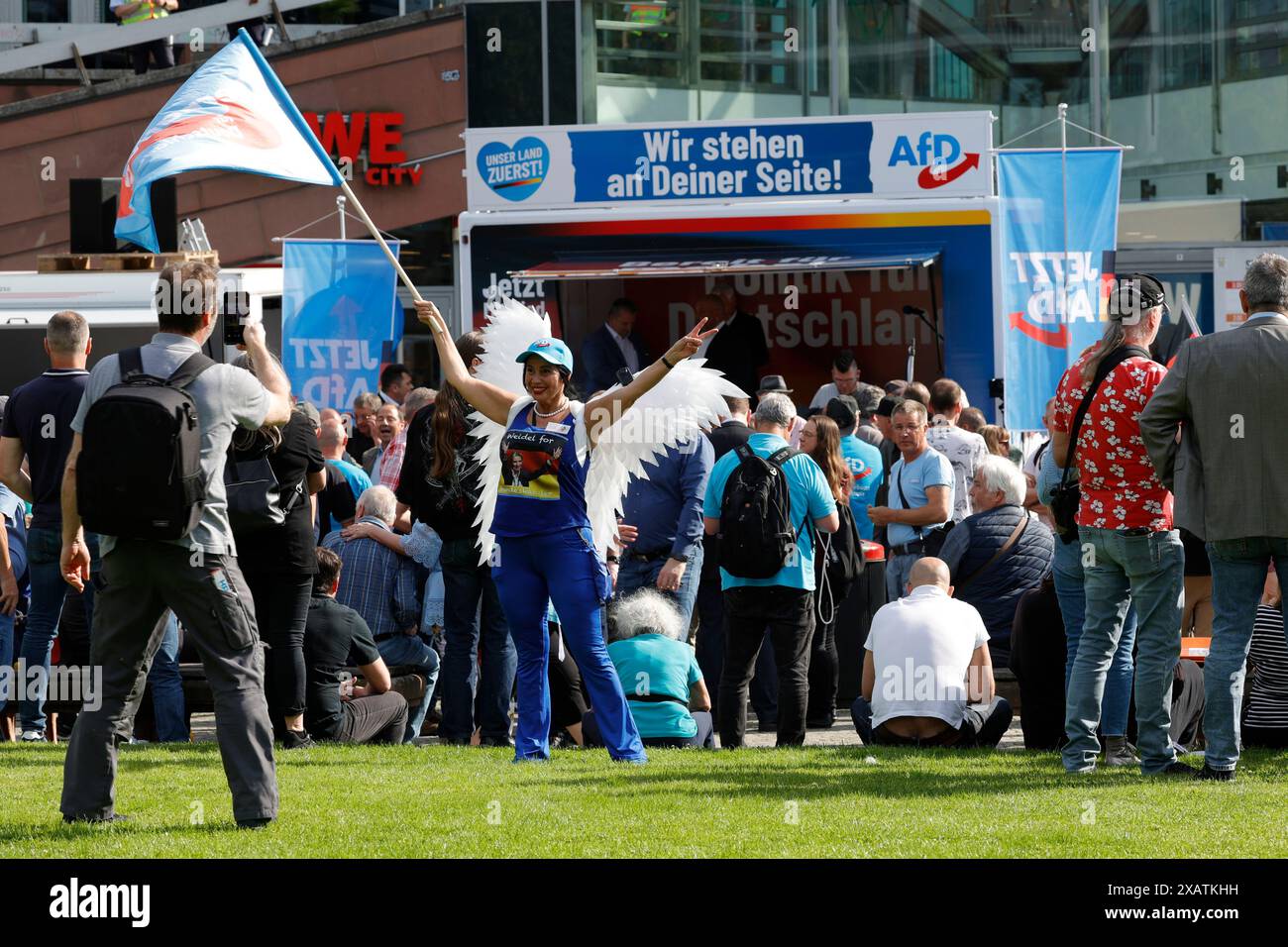 07.06.2024 Mannheim Paradeplatz Veranstaltung der AfD nach tödlicher ...