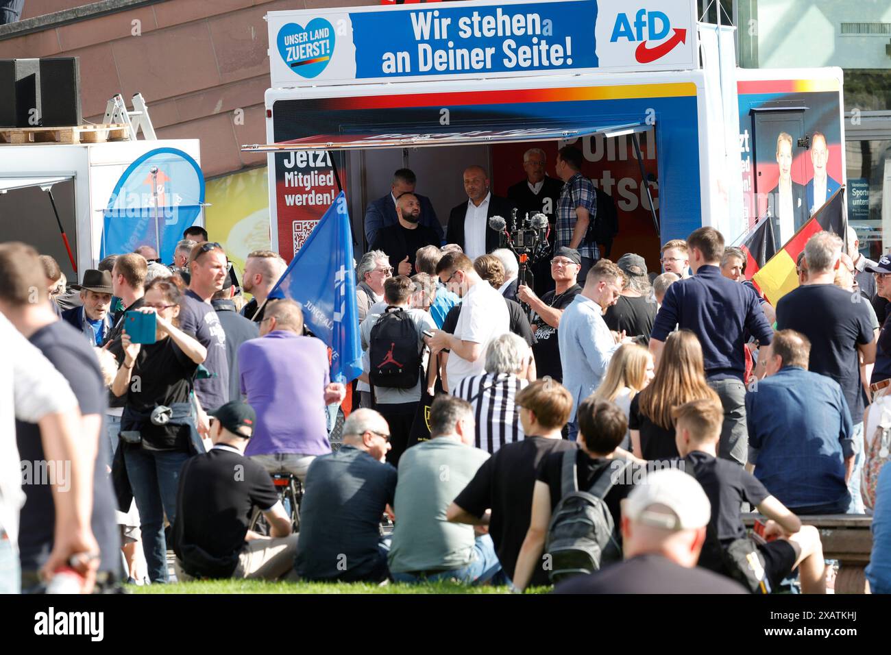 07.06.2024 Mannheim Paradeplatz Veranstaltung der AfD nach tödlicher ...