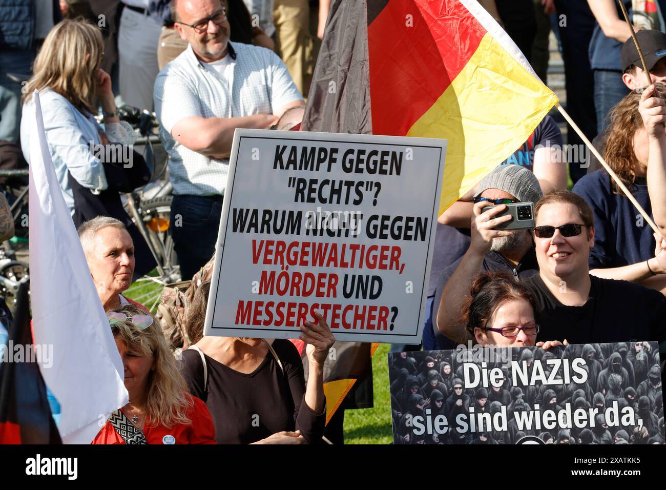 07.06.2024 Mannheim Paradeplatz Veranstaltung der AfD nach tödlicher Messerattacke in Mannheim ...