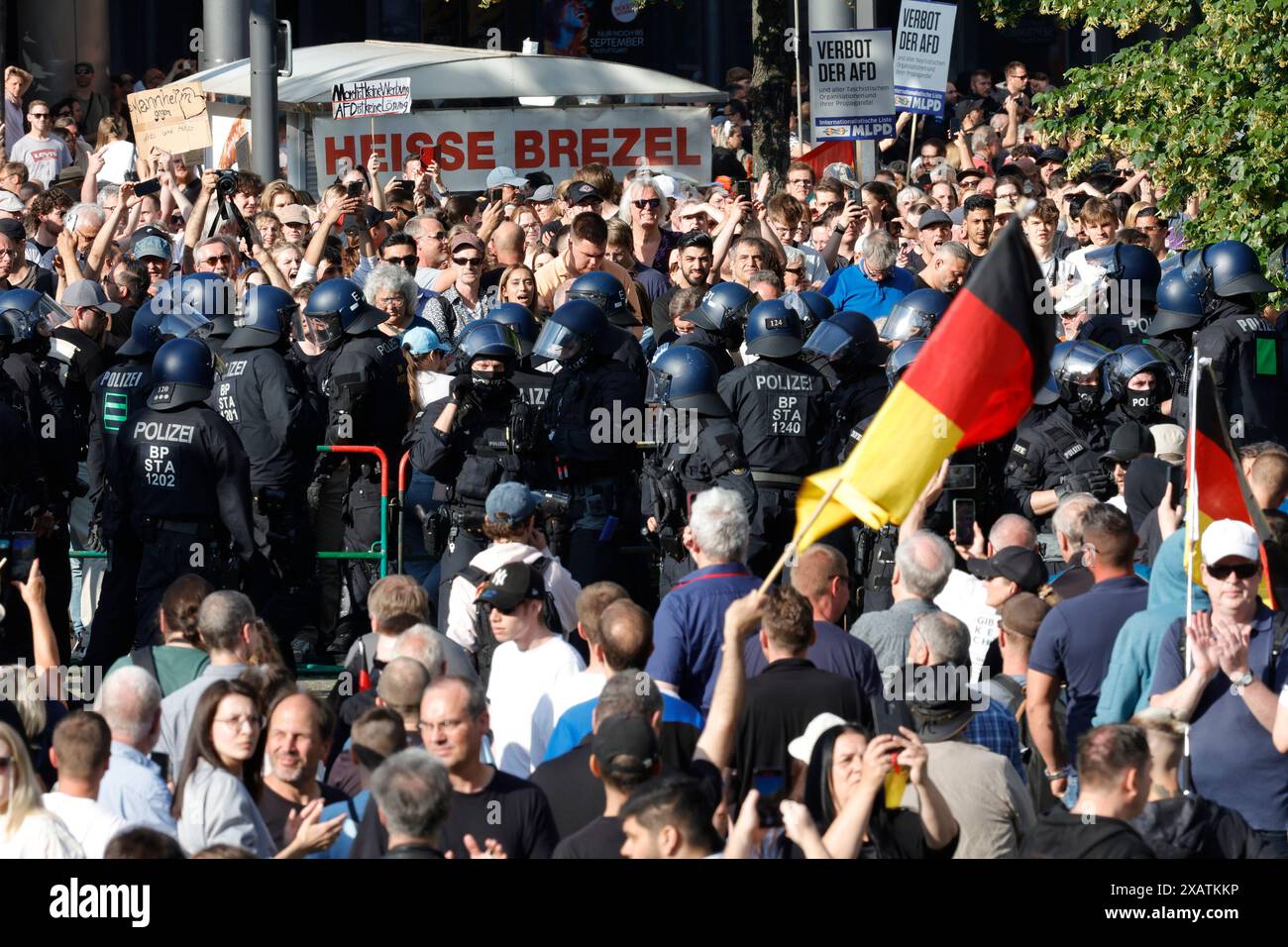07.06.2024 Mannheim Paradeplatz Veranstaltung der AfD nach tödlicher ...