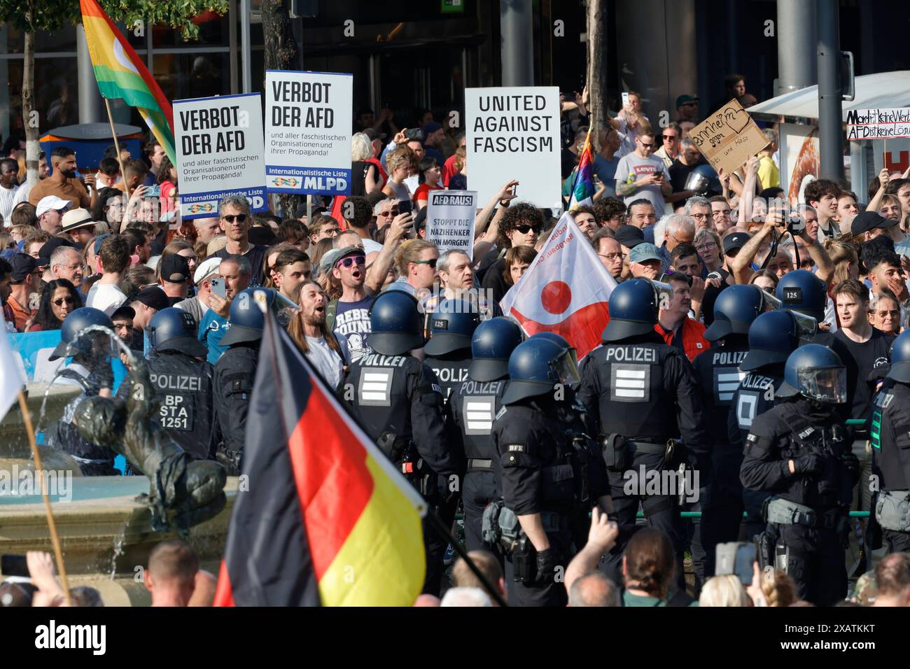 07.06.2024 Mannheim Paradeplatz Veranstaltung der AfD nach tödlicher ...