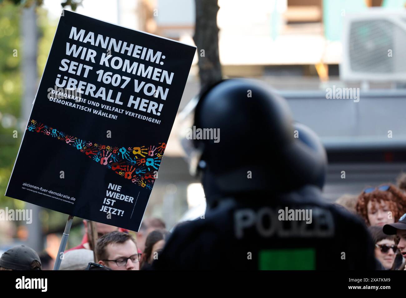 07.06.2024 Mannheim Paradeplatz Veranstaltung der AfD nach tödlicher ...