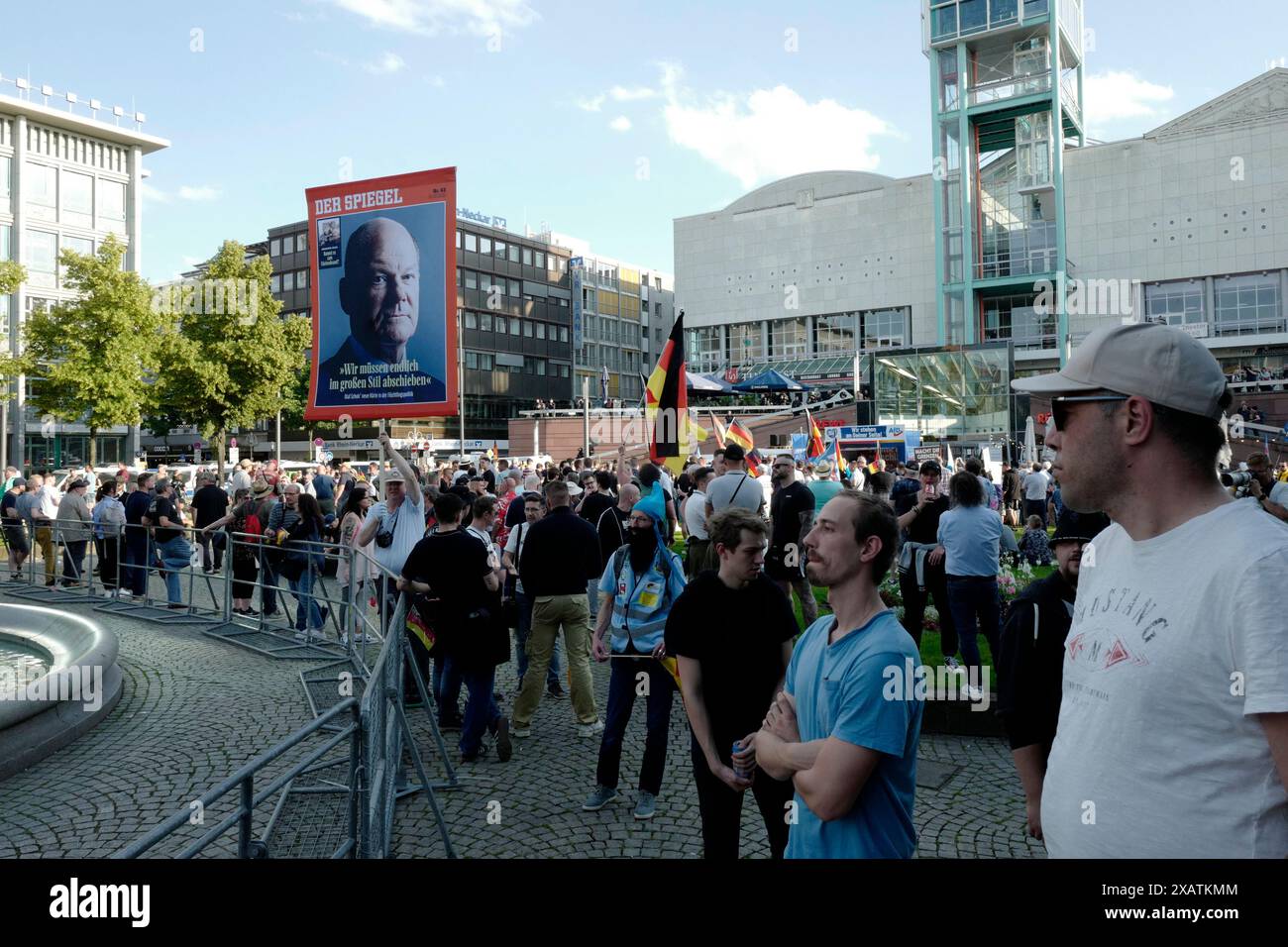07.06.2024 Mannheim Paradeplatz Veranstaltung der AfD nach tödlicher ...