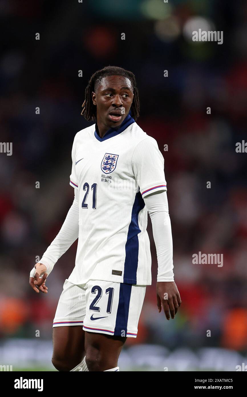 London, UK. 07th June, 2024. Eberechi Eze of England looks on. England ...