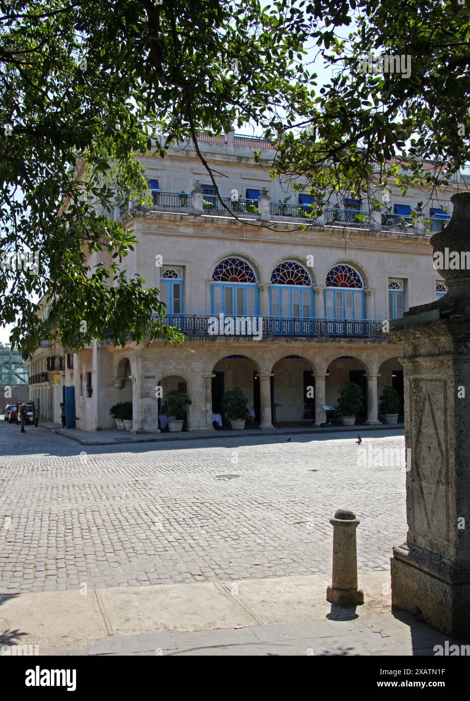 Hotel Santa Isabel, Plaza de Armas, Havana, Cuba, Caribbean Stock Photo ...
