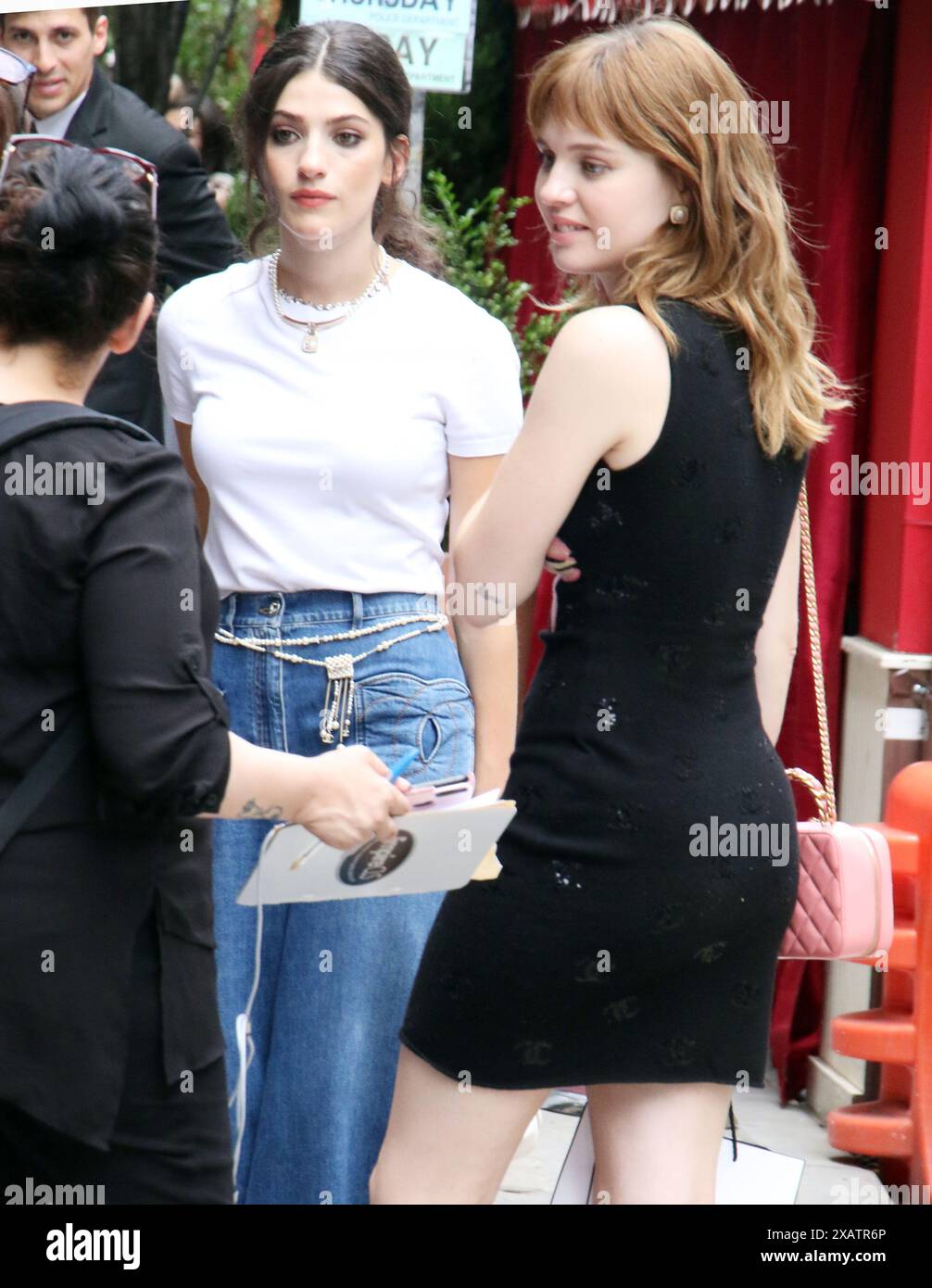 June 07, 2024 Ella Rubin, Odessa Young leaving CHANEL Tribeca Festival ...