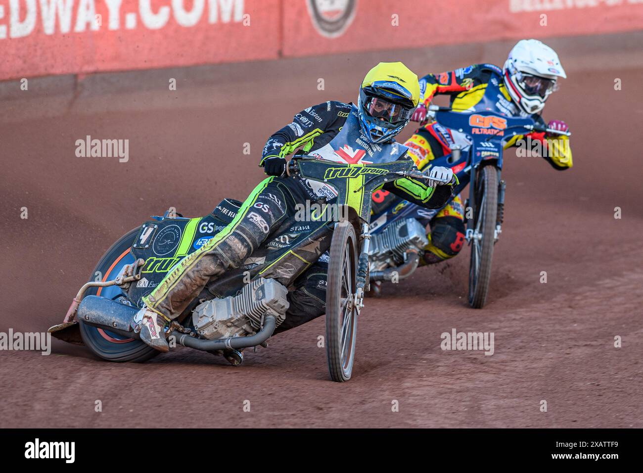 Adam Ellis in Yellow leading Tom Brennan in White during the Attis ...