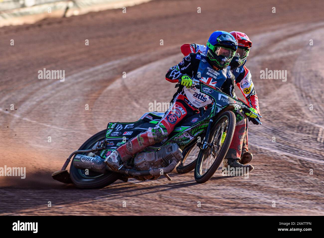 Charles Wright in Blue leading Chris Harris in Red during the Attis ...